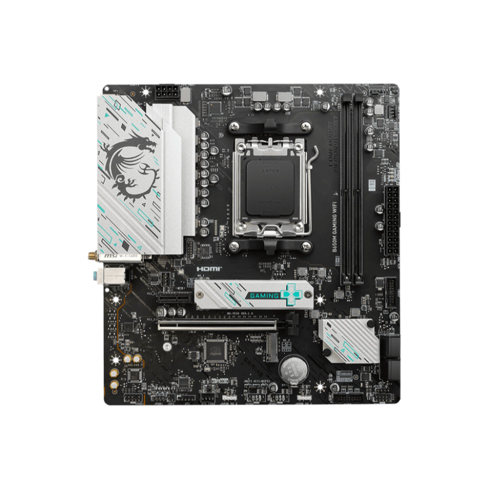 MSI B650M GAMING WIFI mATX Motherboard with AMD B650 Chipset, AM5 Sock ...
