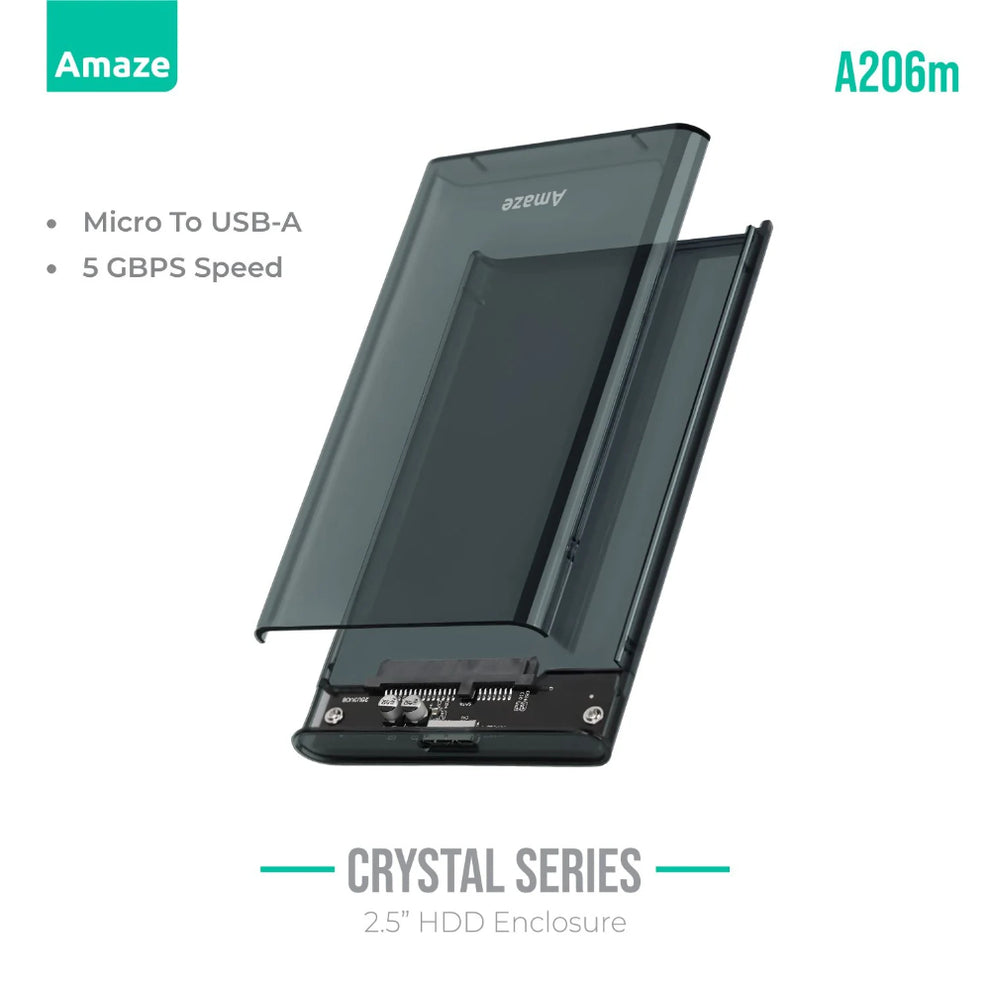 PHANTOM Series A206C | Transparent 2.5" HDD/SSD Enclosure | USB-C | 6G ...