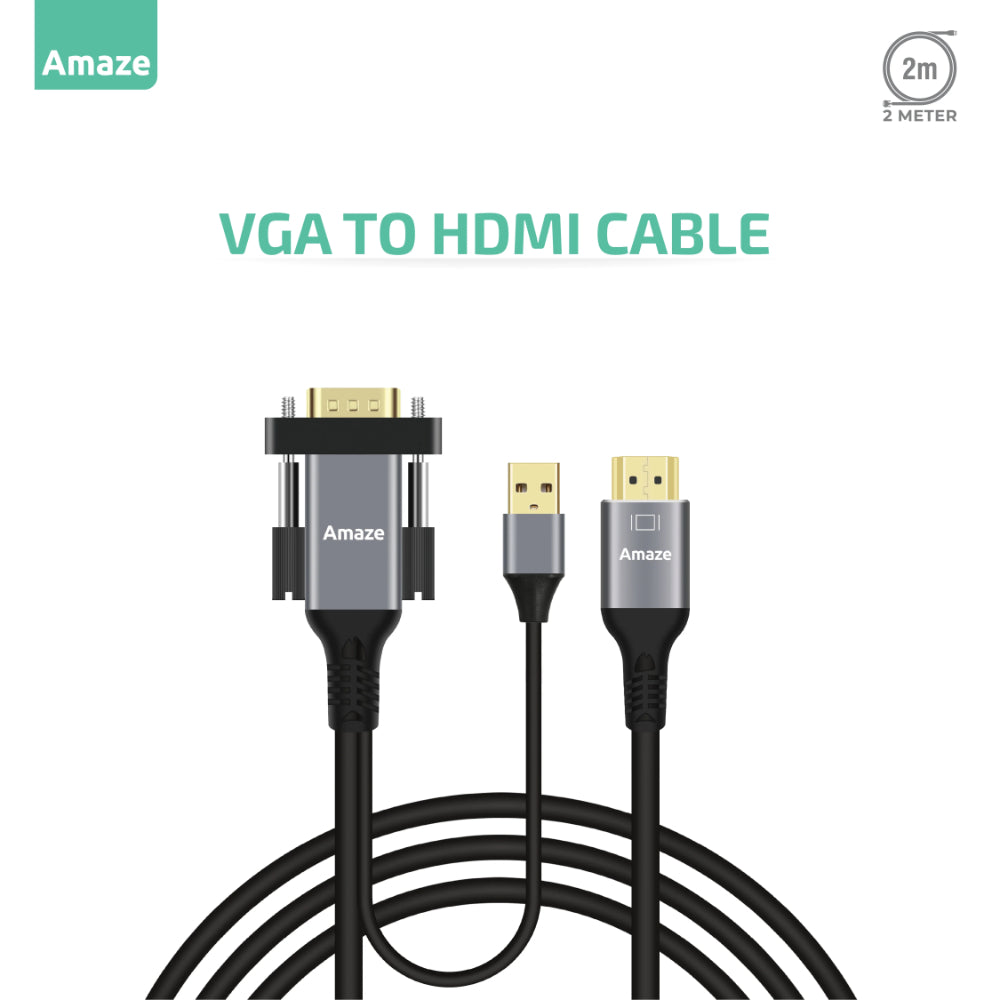 Amaze VGA to HDMI Cable | Model A835 – MUSTAFA COMPUTERS