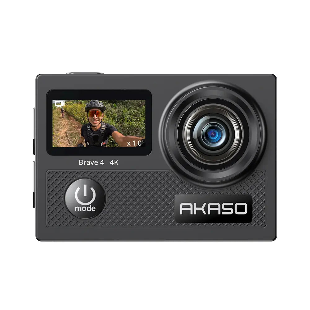 AKASO Brave 4 | 4K Ultra HD Action Camera, 20MP, 5x Zoom, Gyroscope, W ...