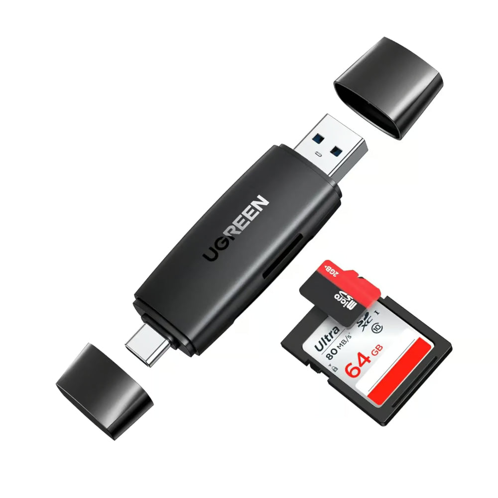 UGREEN 80191 | 2-in-1 SD Card Reader | USB 3.0 & USB-C | OTG Support ...