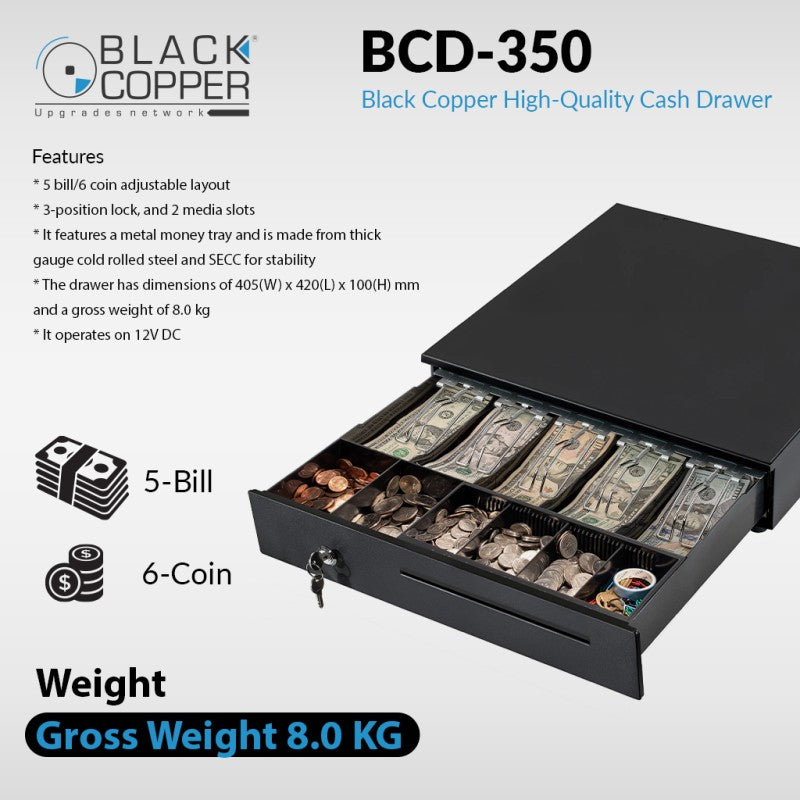 Black Copper BCD-350 | Cash Drawer – MUSTAFA COMPUTERS
