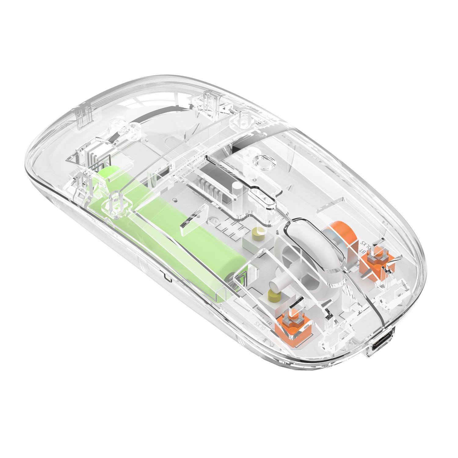 New Transparent Wireless + Bluetooth Dual-Mode Rechargeable Mouse ...